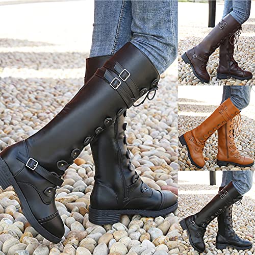 pink cowboy boots, decor zipper squared boots up lace thigh toe shoes buckle boots leather boots for women knee high cow boots