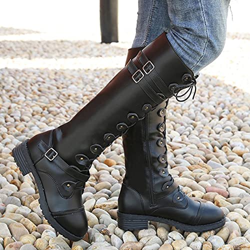 pink cowboy boots, decor zipper squared boots up lace thigh toe shoes buckle boots leather boots for women knee high cow boots