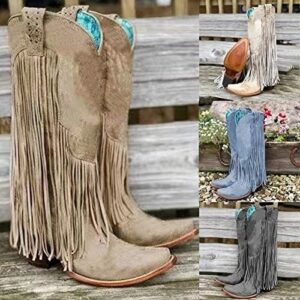 heel pointed toe, plus size winter chunky heel fringe boots high heel boots tall boots heeled boots dance heels for women