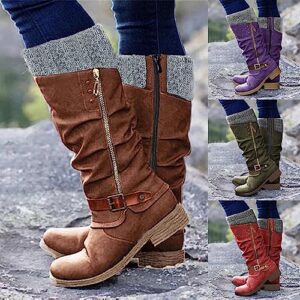 women's over-the-knee boots, boots fashion heels warm long low high shoes zipper casual boots tall western boots for women tan cowboy boots