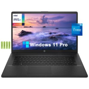 hp 17 17.3" hd+ (1600 x 900) business laptop computer[windows 11 pro], 12th gen intel deca-core i7-1255u(up to 4.7 ghz), 16gb ram, 1tb pcie ssd, numeric keypad, wi-fi, hdmi, type-c, black, w/battery