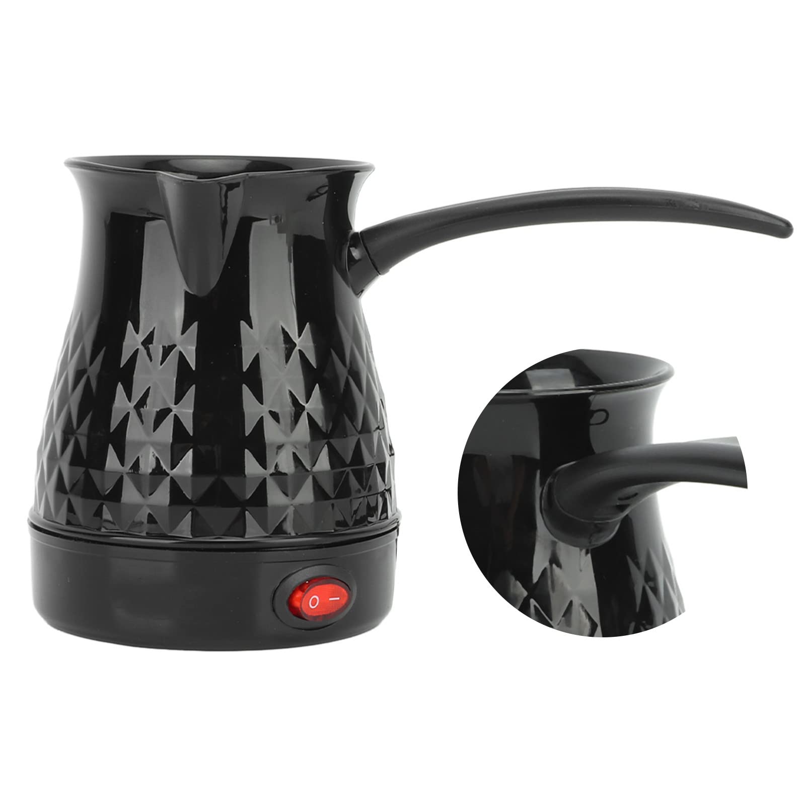 Dioche Stainless Steel Coffee Maker Anti Scald Even Heating Electric Coffee Pot with Removable Handle US Plug 110V 600ml