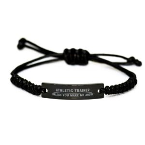 athletic trainer unless you make me angry rope bracelet, athletic trainer gift keyring, gift ideas for athletic trainer coworker