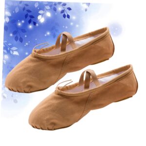 SOIMISS 1 Pair Ballet Shoes Stretch Canvas Ballet Slippers Girls Ballet Flats Ballet Dancer Shoes Sole Ballet Shoe Ballet Practice Shoes Ballet Dance Shoes Yoga Shoes Aldult Cat Claw Shoes