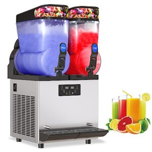 xpw commercial slushy machine 950w 30l tanks commercial 110v slushie maker machine 304 stainless steel margarita machines quick frozen slush machine for bars restaurants