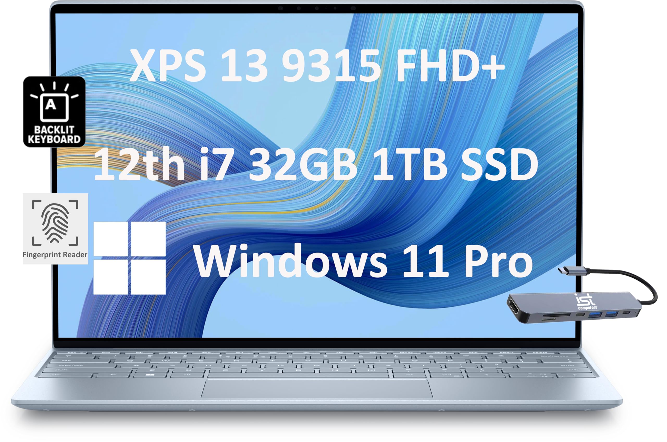 Dell XPS 13 Thin & Light Business Laptop (13.4" FHD+, Intel 10-Core i7-1250U, 32GB DDR5 RAM, 1TB SSD), Long Battery Life, Thunderbolt 4, Webcam, Backlit, Fingerprint, Wi-Fi 6E, IST HUB, Win 11 Pro