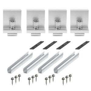 solar wind power parts accessories solar panel bracket kit solar module end clamp solar panel mounting rail photovoltaic mounting rail 8pcs