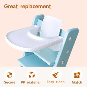 Baby High Chair Tray Compatible with Stokke Tripp Trapp Chair, Tripp Trapp Tray Replacement, Easy to Installa & Clean, BPA-Free Plastic, Suitable for Toddlers Aged 6-36 Months, White Baby Feeding Tray