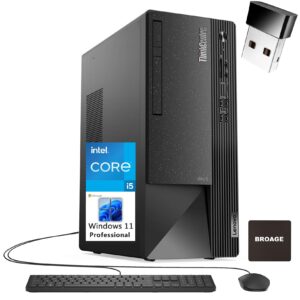 lenovo thinkcentre 50t tower business desktop computer, 12th gen intel hexa-core i5-12400 (beat i7-11700), 64gb ddr4 ram, 6tb ssd, dvdrw, wifi adapter, ethernet, hdmi, windows 11 pro