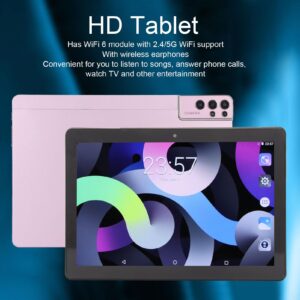 Vikye 10.1 Inch Tablet withEarphones,12 5G WiFi 4GB RAM 64GB ROM 1920x1200 Full HD Incell Touchscreen, Dual 8MP 13MP Cameras, USB Type C Port (US Plug)