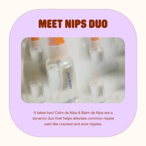 Nipple Cream For Breastfeeding - Nips Duo by Swehl | Includes Protective Spray (1.35 oz) & Soothing Balm (0.5 oz) | Safe for Nursing | Baby Shower Gifts for New Moms | Baby Registry Must-Have