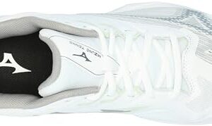 Mizuno Wave Exceed Light 2 AC Women Sneaker, White-Metallic Grey, 6.5