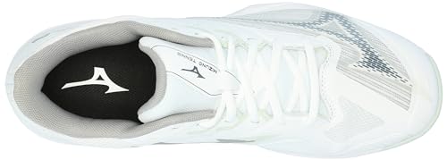 Mizuno Wave Exceed Light 2 AC Women Sneaker, White-Metallic Grey, 6.5