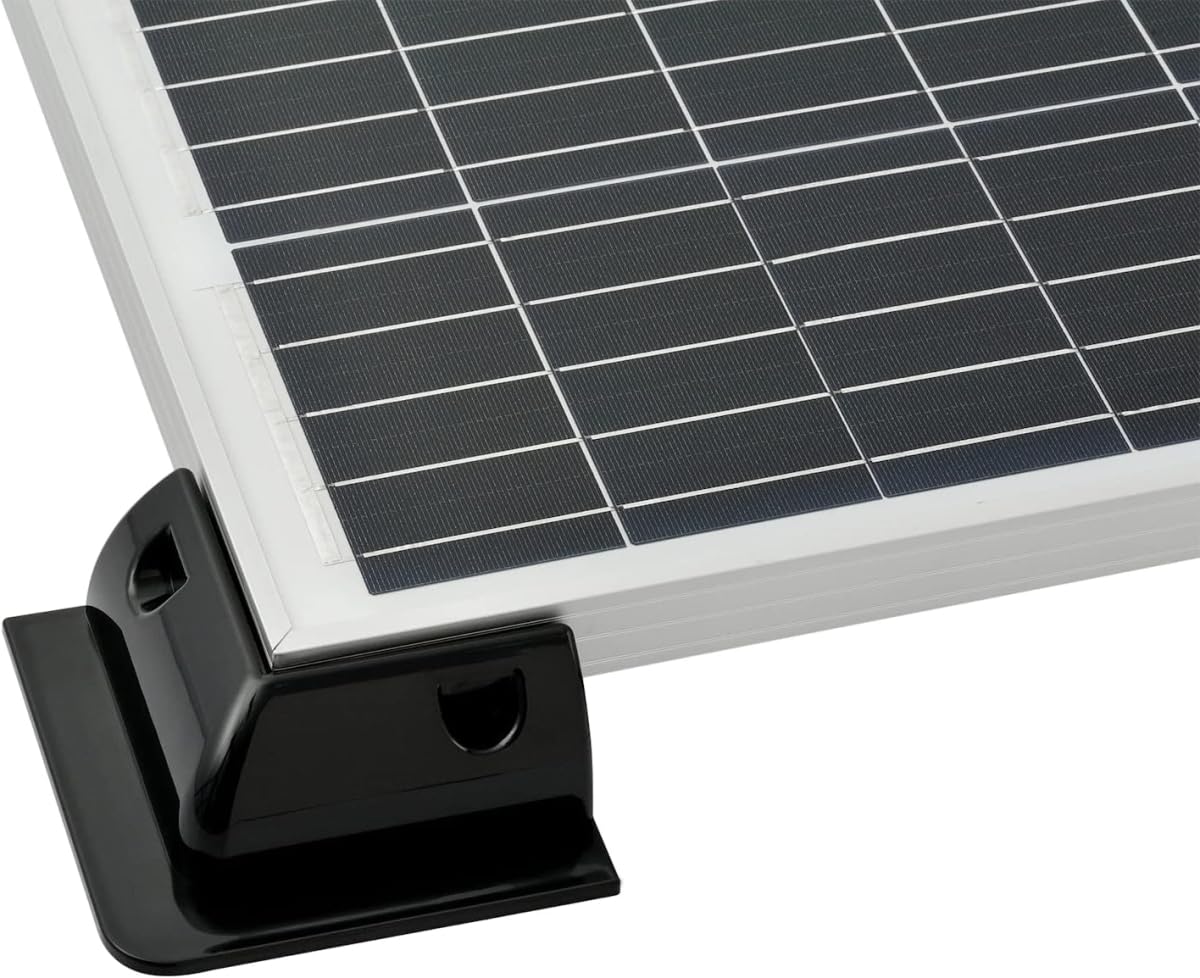 Spartan Power ABS Drill Free Solar Panel Mount 4 Piece (Black) Great for RV's, Vans, Trailers, Buses, Skoolies, Boats