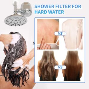 INEFATH Shower Filter High Pressure Filtered Shower Head - Shower Head with Filters for Removes Chlorine and Heavy Metals