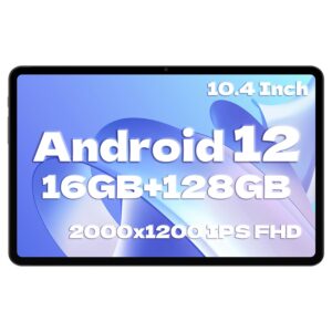 teclast android 12 tablet 10.4 inch tablet, t40s 16gb+128gb tablet with 1tb expand, octa-core processor android tablets, 2000 * 1200 fhd, 2.4g/5g wifi, 6000mah, bluetooth 5.0, gps, 5mp+8mp camera