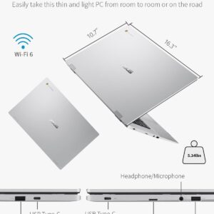 ASUS Chromebook Touchsceen Flip Laptop 2in1-14inch WUXGA IPS Display - AMD Ryzen 3-7320C - Backlit Keyboard - Wi-Fi 6 - USB C - Long Battery Life - Google Chrome (8GB RAM |128GB SSD+256G SD Card)