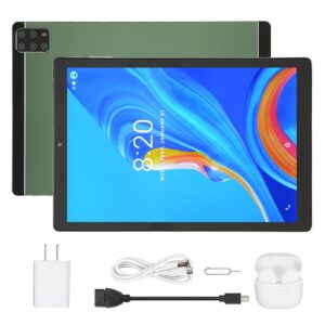 EBTOOLS 10.1 Inch Tablet for12, 10 Core CPU, 6GB RAM, 128GB ROM, 5G, 2MP+5MP Cameras, 8800mAh Battery, withEarbuds, Comes with 100‑240V (US Plug)