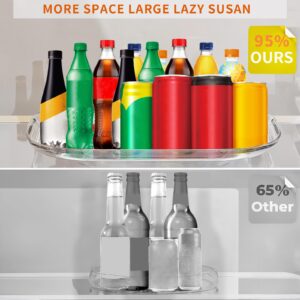 Fungrins Lazy Susan,Lazy Susan for Refrigerator,Fridge Lazy Susan,Fridge Organizers and Storage,Kitchen Organizers and Storage(15.8×11.8×1.2 in) for Refrigerator Cabinet,Pantry,Kitchen