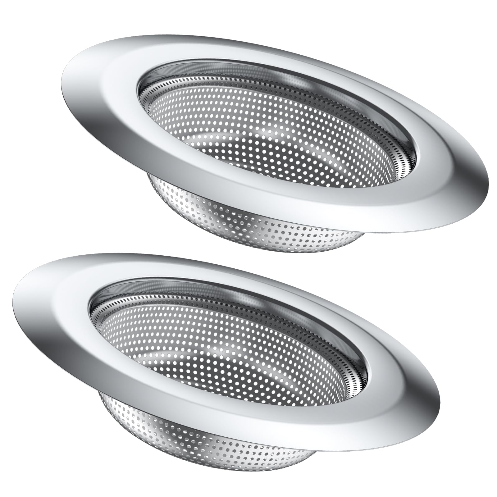 Kitchen Sink Strainer Stainless Steel, Kitchen Sink Drain Strainer, Kitchen Sink Drain Basket, Sink Strainers with Large Wide Rim 4.5" Diameter for Kitchen Sinks … (Stainless Steel)