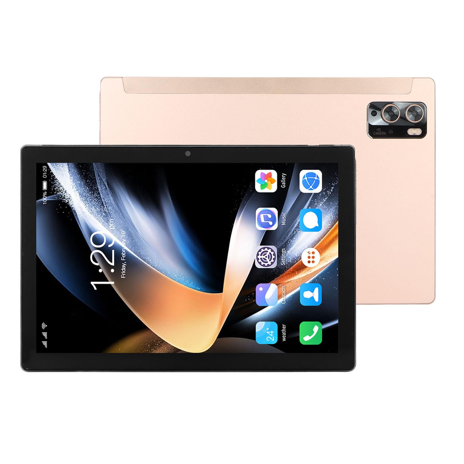 Tablet 10.1 inch AndroidTablet PC, 4G LTE Computer Tablets 8GB RAM 256GB ROM, 5G WiFi Tablet with FHD Large Screen, 7000mAh Battery Tablet 8MP 16MP Dual Camera (Gold)