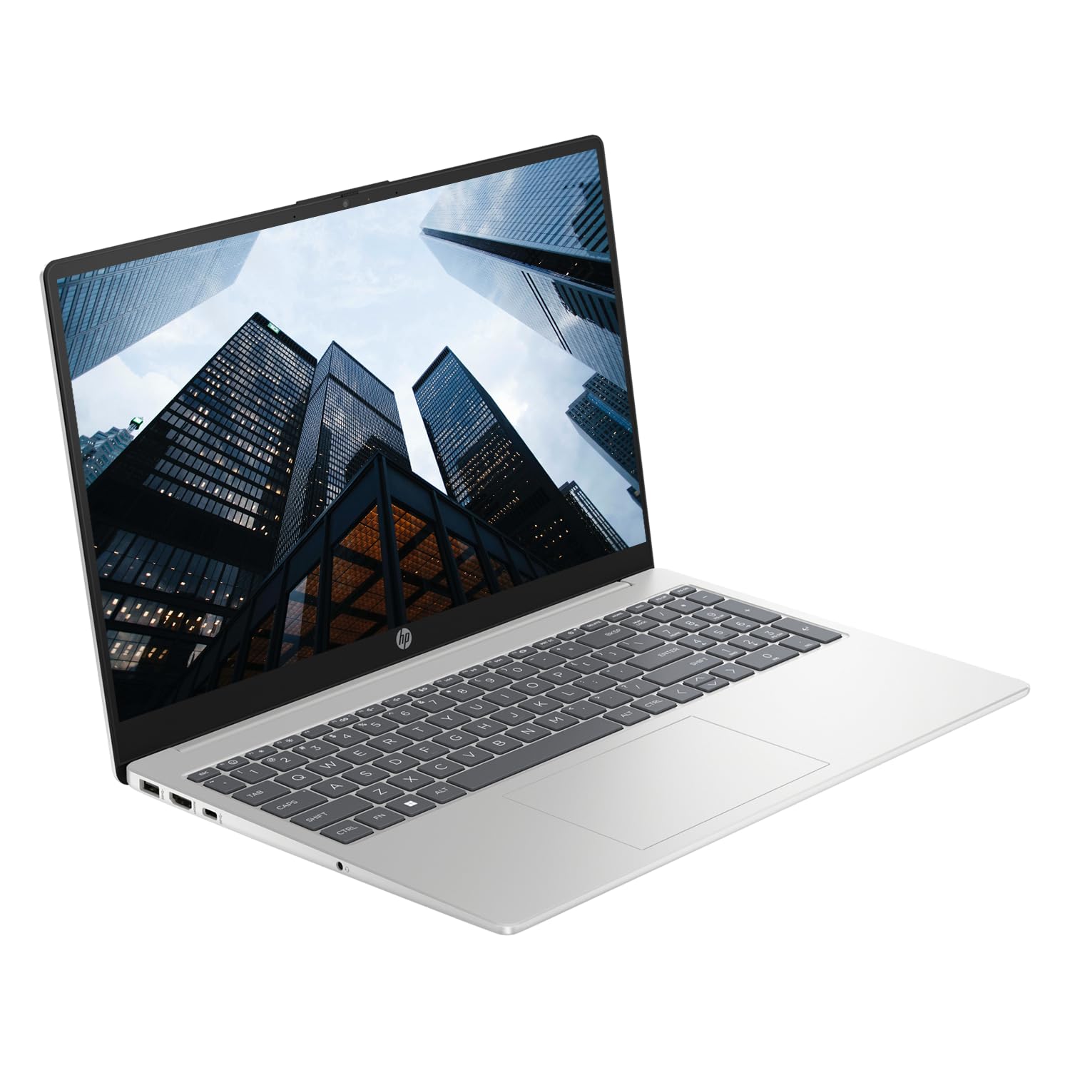 HP Essential 15z Laptop, 15.6" HD Touchscreen, AMD Athlon Silver 7120U, 8GB RAM, 512GB SSD, Webcam, HDMI, Backlit Keyboard, Wi-Fi 6, Windows 11 Home, Silver