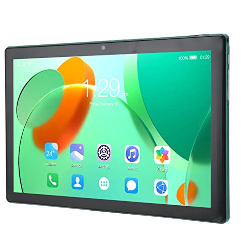 10.1 Inch HD Tablet Green 4G LTE 5G WiFi 8GB RAM 256GB ROM Octa Core CPU 7000mAh Dual Camera Tablet PC ，100‑240V (US Plug)