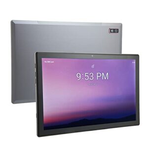 MAVIS LAVEN 10.1 Inch Tablet, 100‑240V 10.1 Inch IPS 4G LTE 4G LTE Tablet Octa Core Dark Gray for Work (UK Plug)