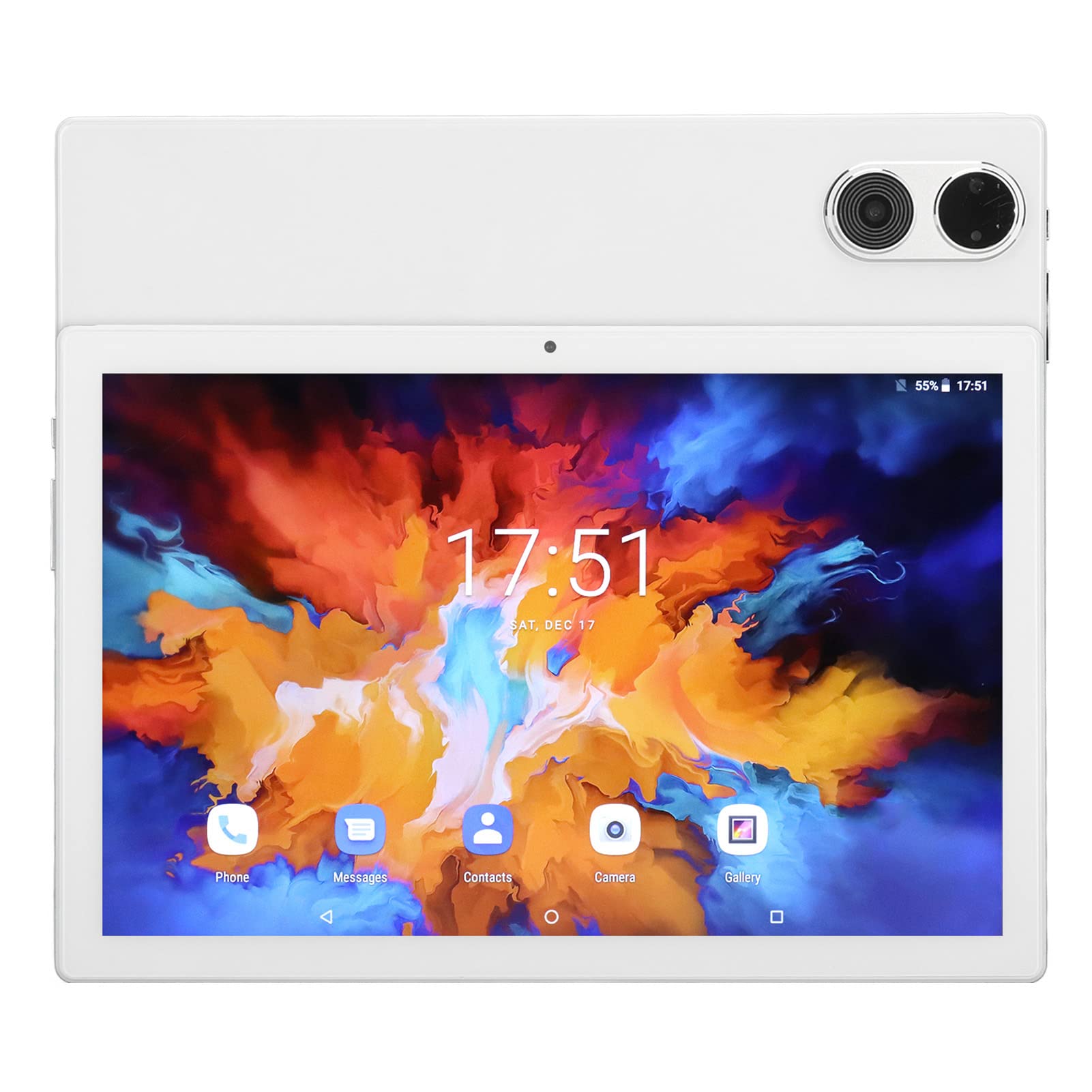 High Performance 10.1 Inch Tablet with Octa Core Processor, 8GB RAM, and 128GB ROM - 11.0, Dual Speakers, Dual Cameras (White)