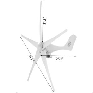 SmarketBuy Wind Turbine 1200W DC 12V Wind Turbine Generator with 5 Blades Wind Turbine Kit for Homes Energy Supplementation