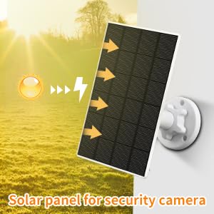 Solar Panel Compatible with Wyze Cam Outdoor,5V 3.5W USB Port Solar Panel Charger Compatible with Rechargeable Battery Powered Cam, Waterproof Solar Panel with 10ft Charging Cable (1pack)