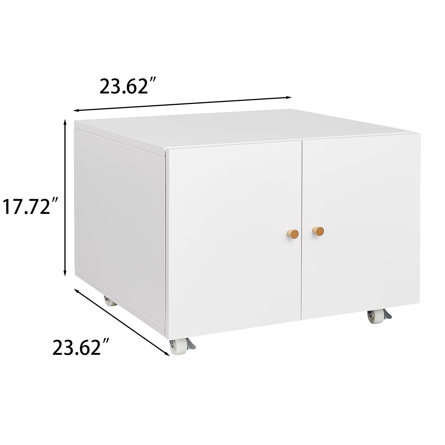 SQLIFE Office Copier File Cabinet, Mobile Lateral Filing Cabinet with 2 Door, Rolling File Cabinet, Printer Stand for Legal/Letter/A4 File