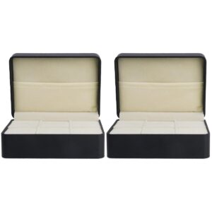 abaodam 2pcs tie bar case tie clip storage case man trolley case jewelry box