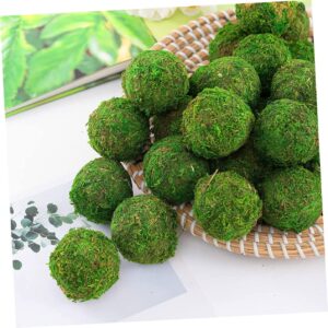 Abaodam Wedding Mossy Balls 2pcs Artificial Home Decor Artificial Green Plant Fake Mossy Balls Floral Mosses Ball Decoration Fake Moss Balls Decorative Moss Balls Grass Ball Wedding Foam