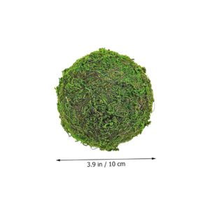 Abaodam Wedding Mossy Balls 2pcs Artificial Home Decor Artificial Green Plant Fake Mossy Balls Floral Mosses Ball Decoration Fake Moss Balls Decorative Moss Balls Grass Ball Wedding Foam