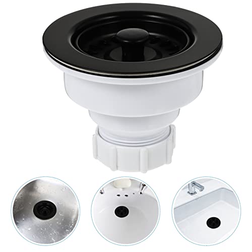 DOITOOL Sink Filter Sink Water Stopper Kitchen Sink Strainer Basin Plug Sink Drain Plug Sink Drain Stopper Sink Stopper Black Basket Black Sink Vessel Sink Abs Acrylic Filter Basket