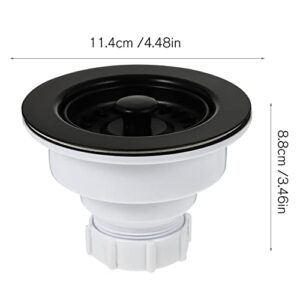 DOITOOL Sink Filter Sink Water Stopper Kitchen Sink Strainer Basin Plug Sink Drain Plug Sink Drain Stopper Sink Stopper Black Basket Black Sink Vessel Sink Abs Acrylic Filter Basket