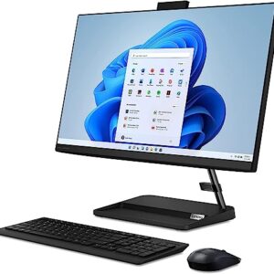 Lenovo IdeaCentre F0G1 2023 All-in-One Desktop 23.8" FHD | Ryzen 3 5425U 4-Core AMD Radeon Graphics | 16GB DDR4 512GB SSD | Bluetooth 5.1 | Windows 11 Home | Black