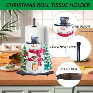 Christmas Paper Towel Holder, Christmas Snowman Weighted Paper Holder, Kitchen and Bathroom Accessories Paper Holder, Christmas Decoration (Style B)