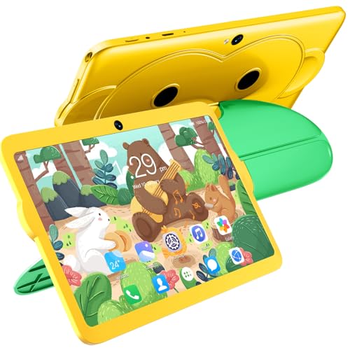 kcavykas 7.0-Inch HD Display Quad Core Android 7.1 Tablet Pc for Children 1+16gb Multi-Function Bluetooth WiFi Support 128g Memory Card (Yellow)