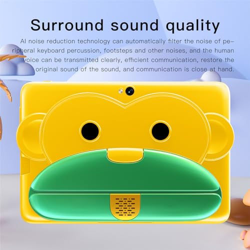 kcavykas 7.0-Inch HD Display Quad Core Android 7.1 Tablet Pc for Children 1+16gb Multi-Function Bluetooth WiFi Support 128g Memory Card (Yellow)