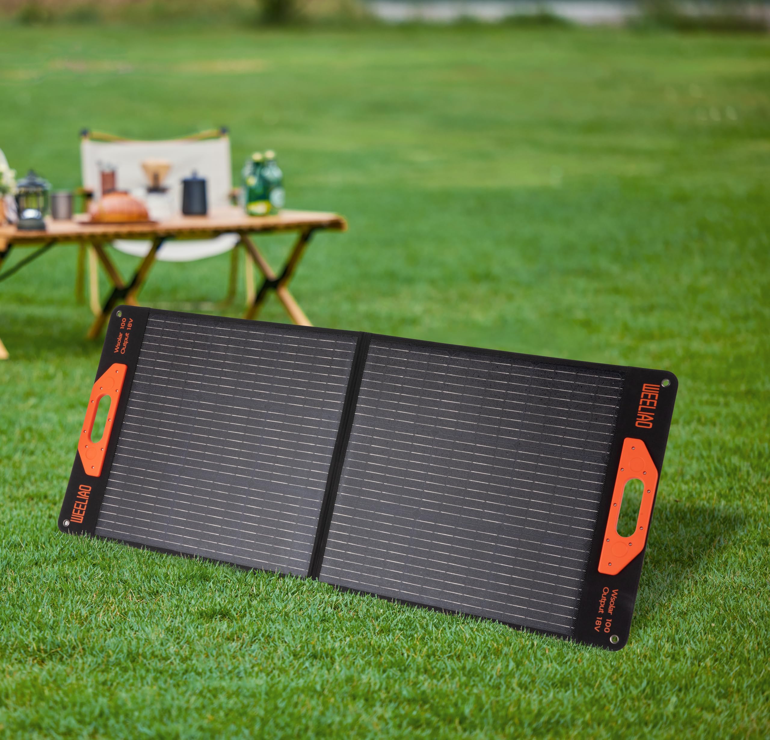 Solar Panels 18V 100W Foldable Solar Panel for Power Station with 10 Connectors Lightweight Monocrystalline Solar Panel Charger for Power Bank, Power Supply, Laptop,Phone, Solar Generator, Fishing