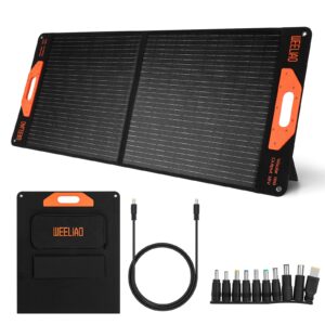 solar panel 36v 200w for power station portable solar panel with 10 connectors waterproof foldable mono solar cell solar charger for power bank, power supply, laptop,phone, camping, off grid living