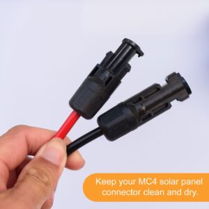 CHANZET Solar Panel Connector 8 Pairs, Solar Cable Connectors Weather Resistant Dust Male and Female Cap