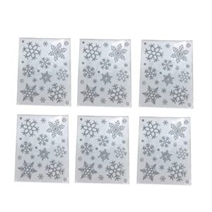 NOLITOY 20 Sheets Snowflakes Glass Decals Sparkling Snowflake Window Clings Christmas Window Decal Christmas Snowflakes Decor Snowflake Invitation Winter Wall Decals Decorate Removable