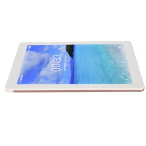 Computer Tablets, Gold HD Display Dual Cameras HD Tablet 2.4G 5G WiFi 100‑240V for Android 10 for Watching (US Plug)