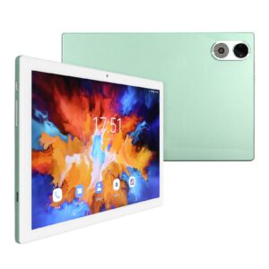 4g lte tablet, 2.4g 5g wifi us plug 100-240v octa core 10.1 inch tablet 8gb ram 128gb rom for home work (green)