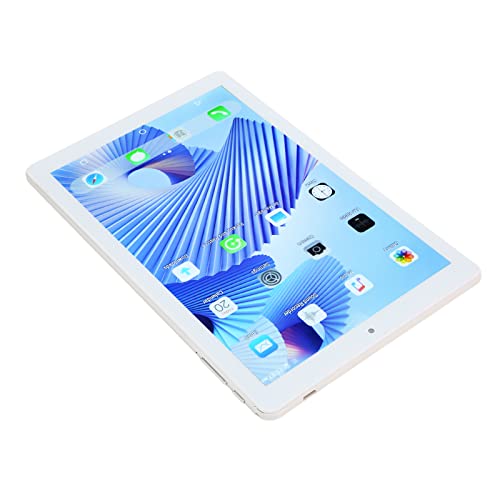 Airshi 10.1 Inch Tablet, Silver Dual Standby Dual Card Tablet PC 1920x1200 5G WiFi 100-240V 10 for Writing (US Plug)