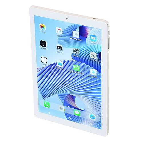 Airshi 10.1 Inch Tablet, Silver Dual Standby Dual Card Tablet PC 1920x1200 5G WiFi 100-240V 10 for Writing (US Plug)