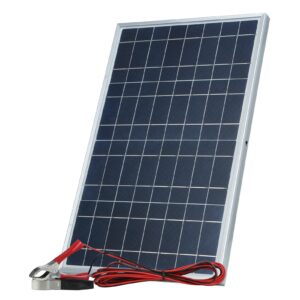 huiop solar panel kit,30w d c 12v/18v solar panel kit set with alligator clip/ ip65 water resistance for home indoor outdoor use portable